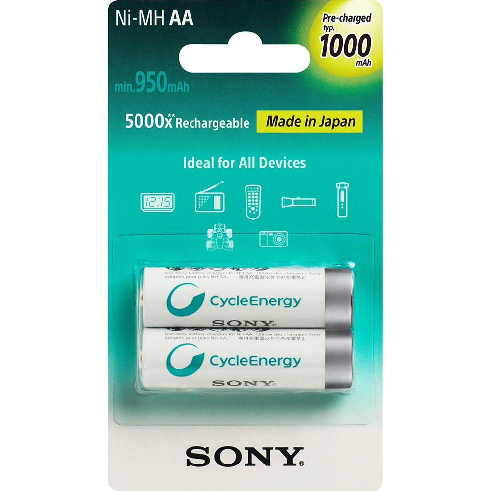 Pilha Recarregável Sony Cycle Energy AA 1000mAh 2 Unidades