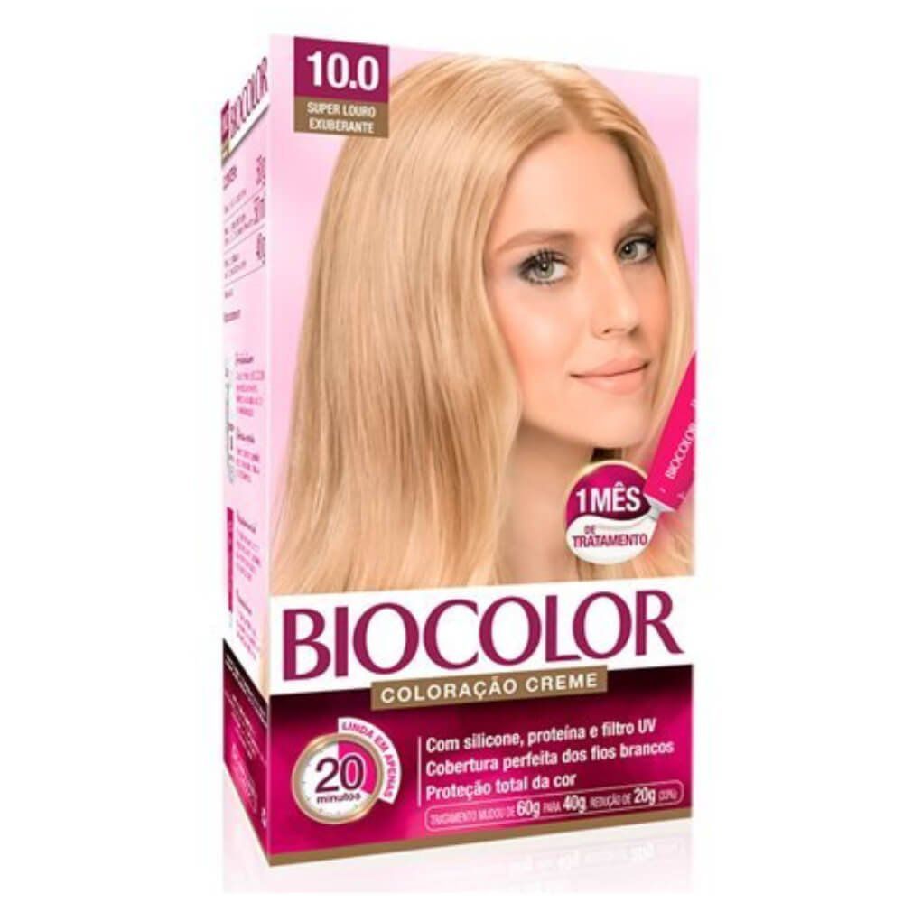 Tintura biocolor kit creme 10 louro exuberante | Farmácia Indiana
