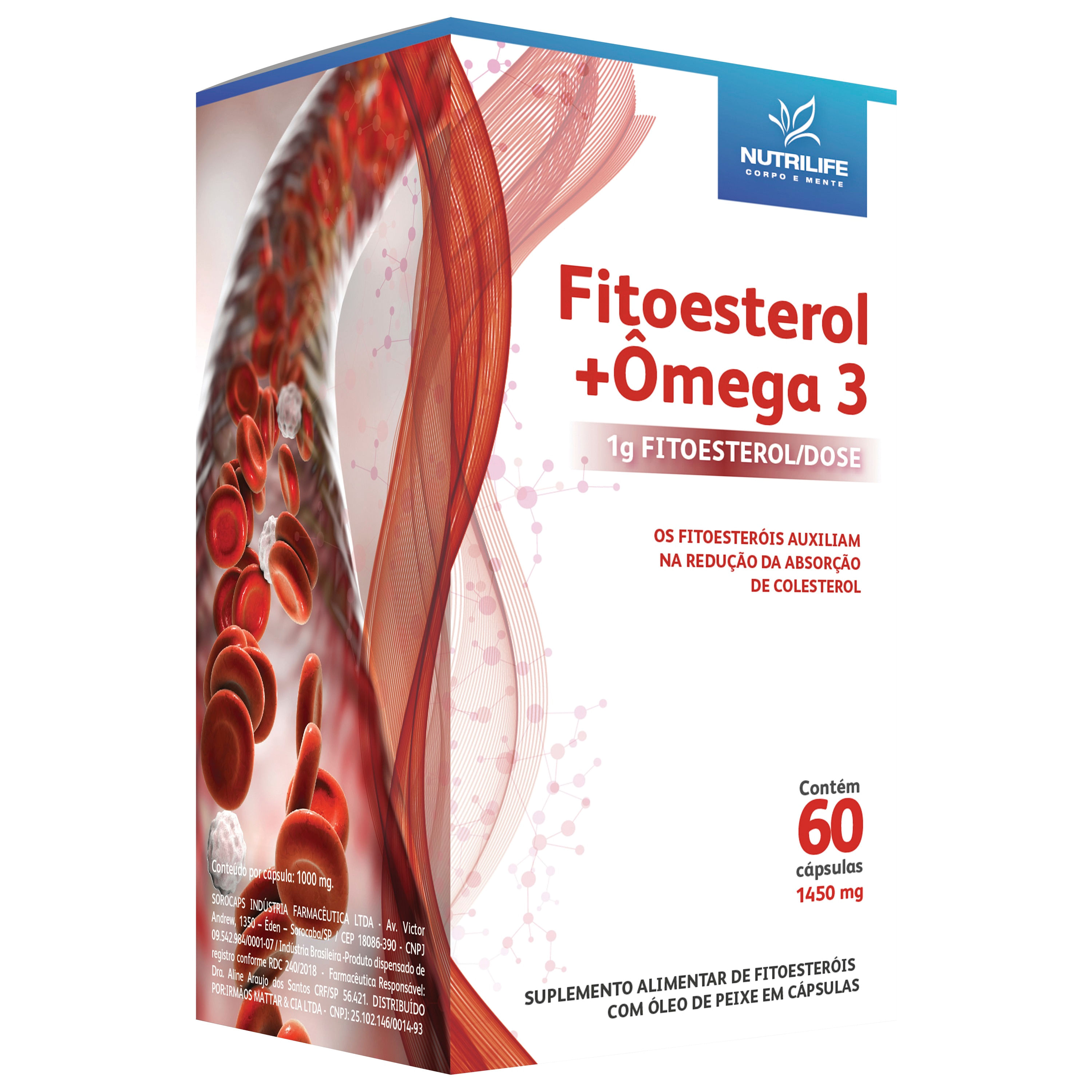 Fitoesterol + Ômega 3 Nutrilife 60 Cáp.