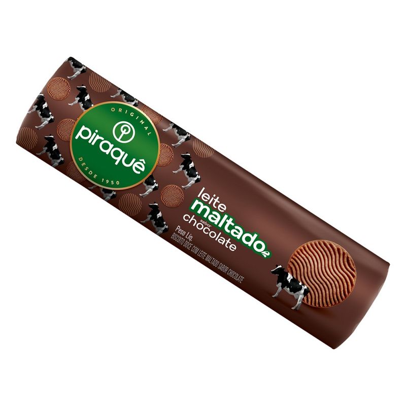 Biscoito Piraquê Leite Maltado 132g Chocolate