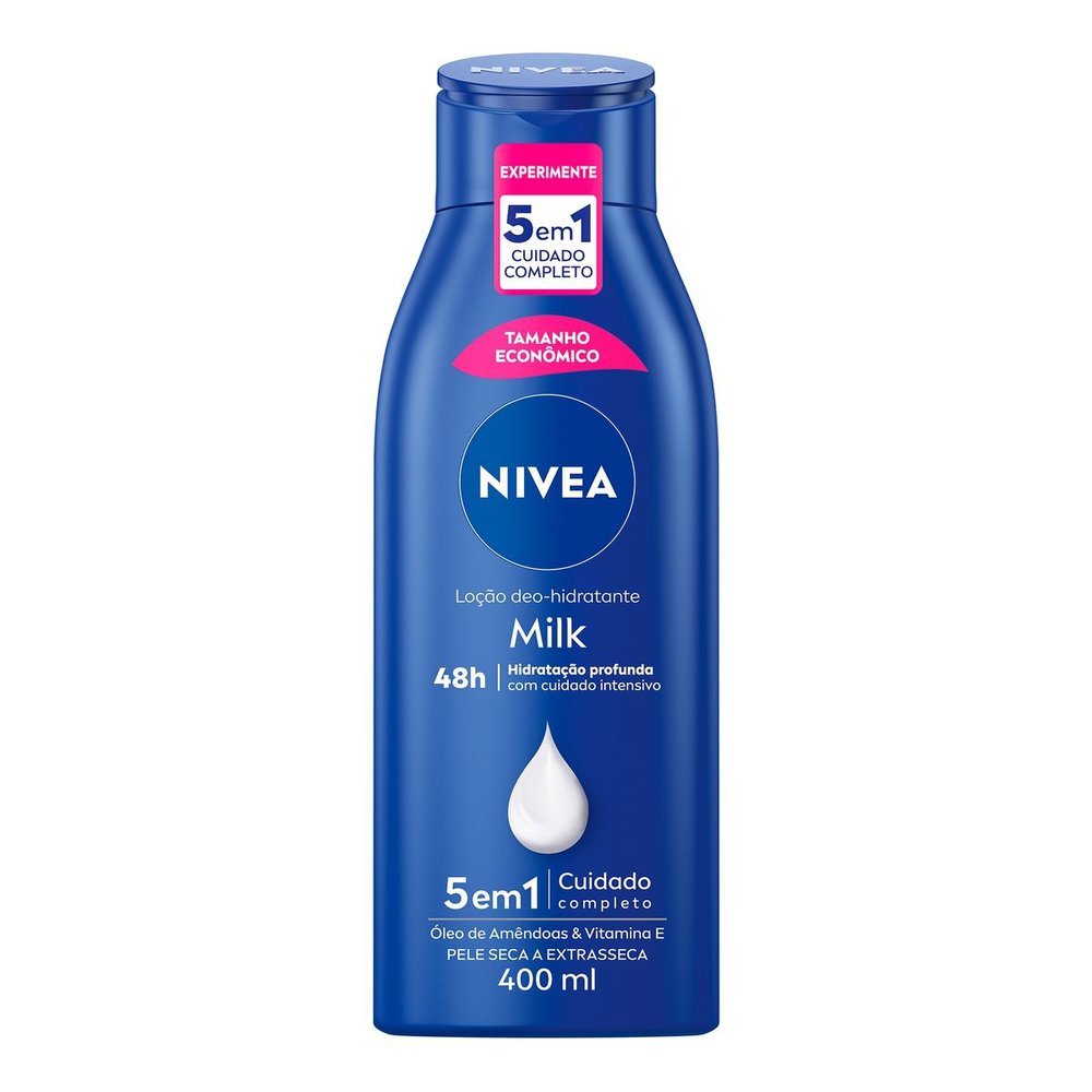 Loção Hidratante Nivea Milk Hidratação Intensiva 400ml Loção Hidratante Nivea Milk Hidratação Intensiva 400ml