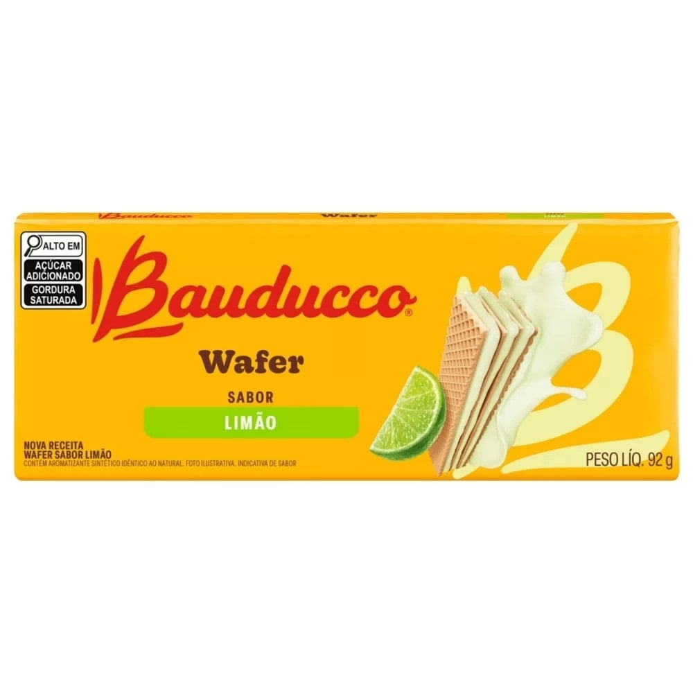 Biscoito Bauducco Wafer Sabor Limão 92g