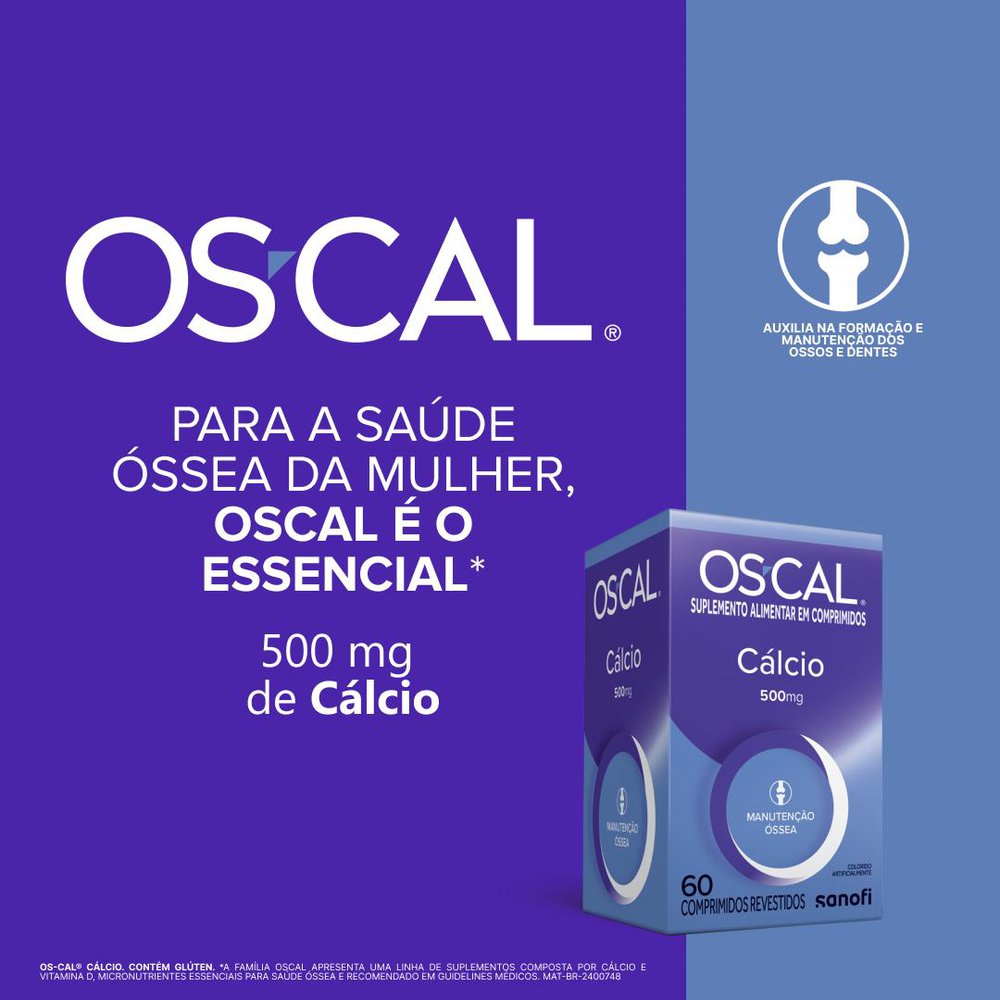 Cálcio 500mg 60 Comprimidos Os-Cal